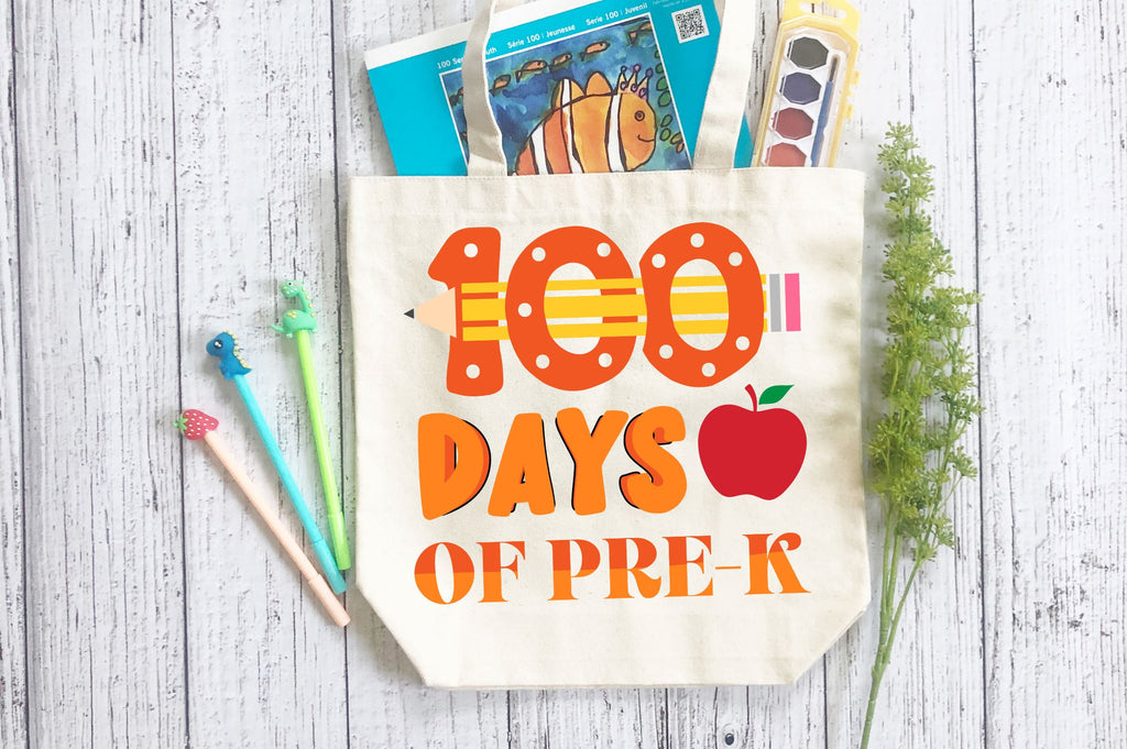 100 days of pre-k SVG Design - So Fontsy
