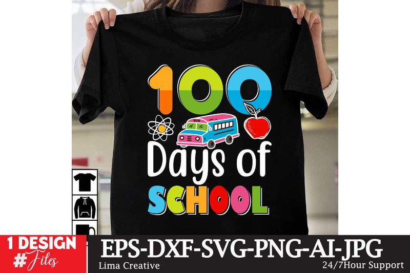 100 Days Of School Sublimation,100th Day Of School SVG Cut File,100th ...
