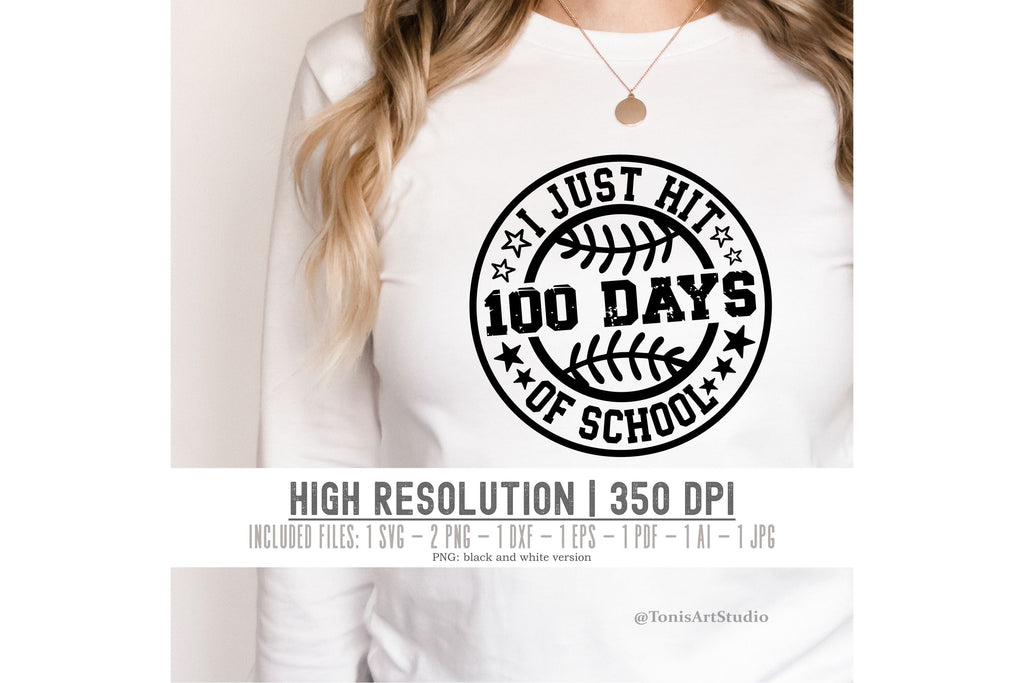 100 Days Of School Svg | Baseball Svg | 100th Day Of School | 100 Days ...