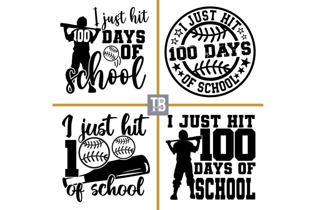 100 Days Of School Svg | Baseball Svg | 100th Day Of School | 100 Days ...