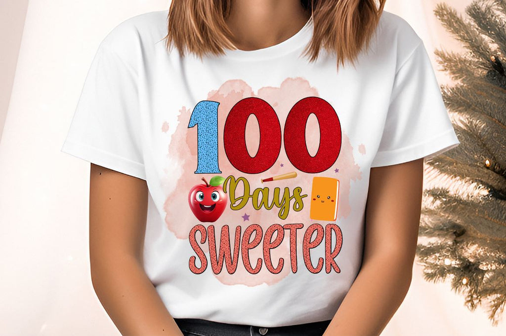 100 days sweeter PNG Design - So Fontsy