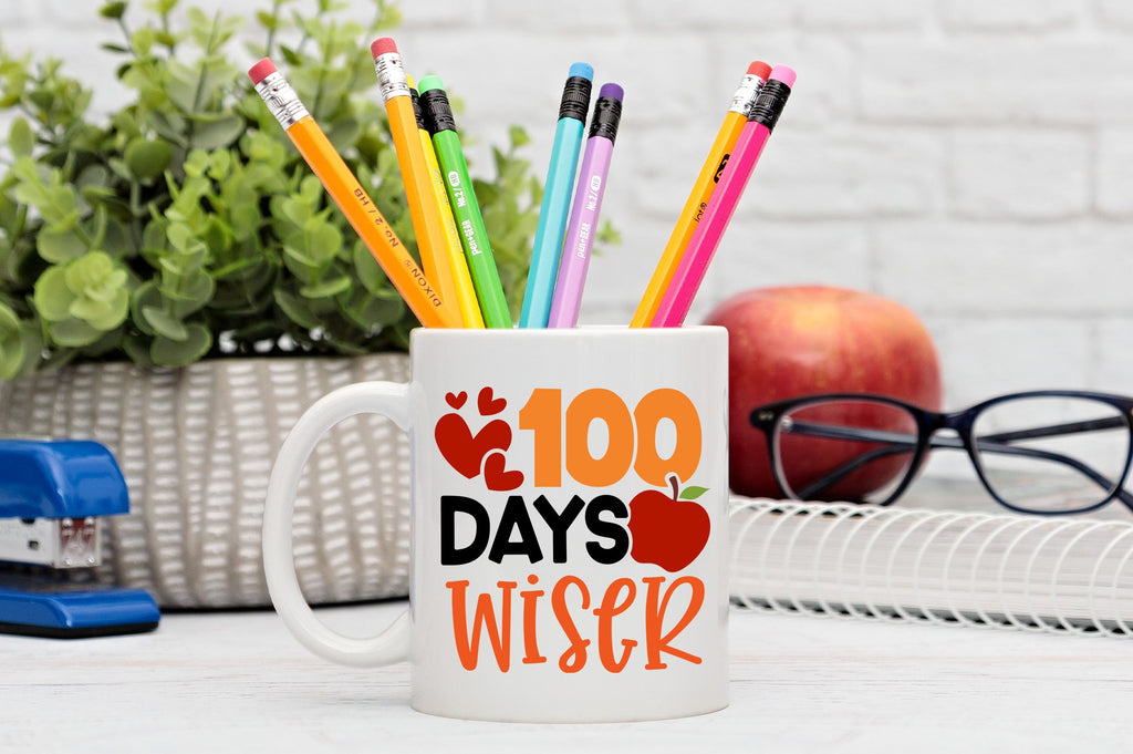 100 days wiser SVG Design - So Fontsy