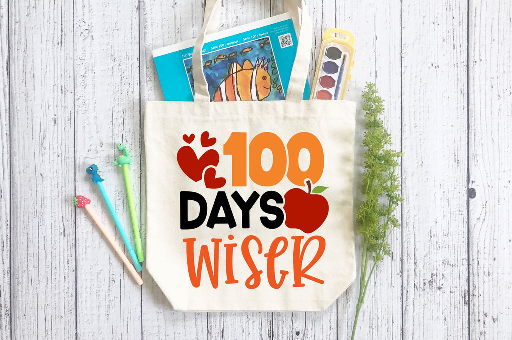 100 days wiser SVG Design - So Fontsy