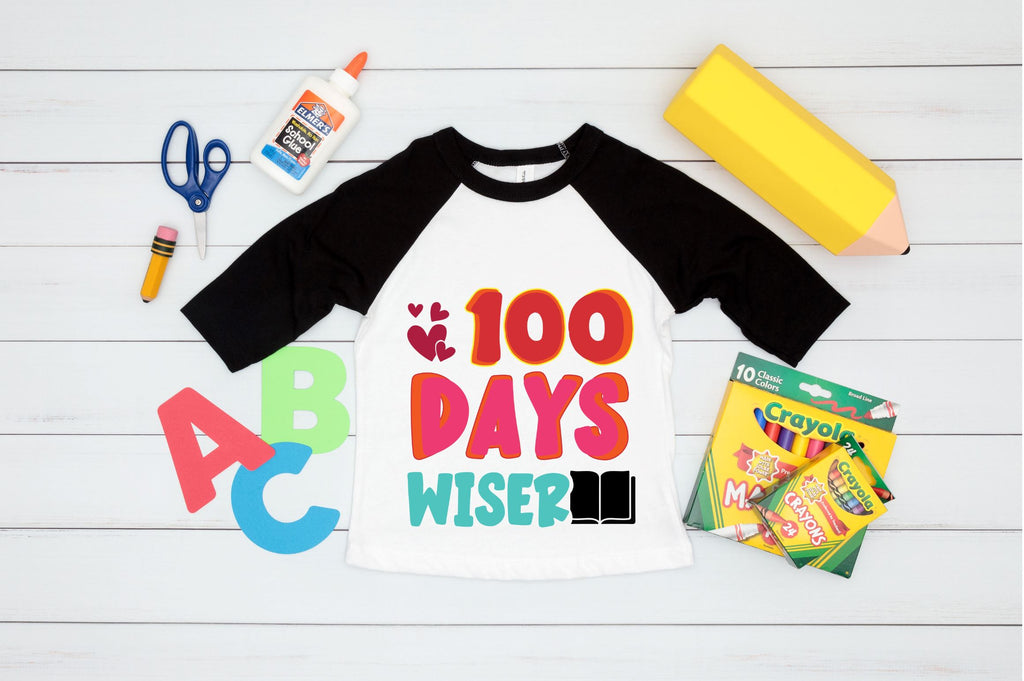 100 days wiser SVG Design - So Fontsy