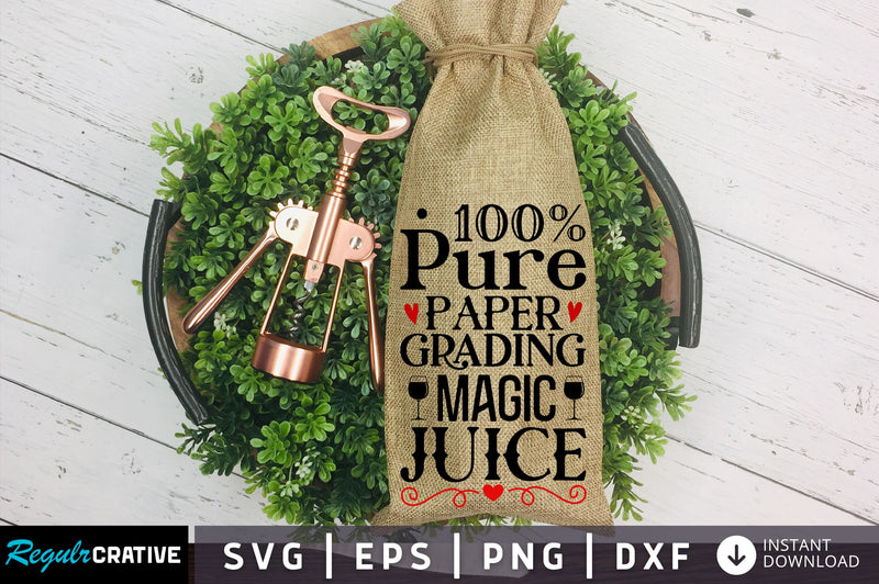 100% pure paper grading Svg Design - So Fontsy