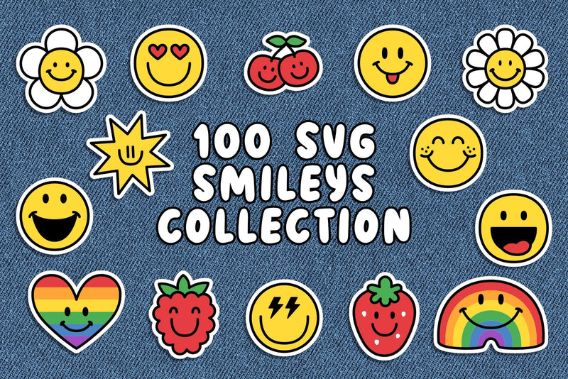100 Smileys Collection SVG - So Fontsy