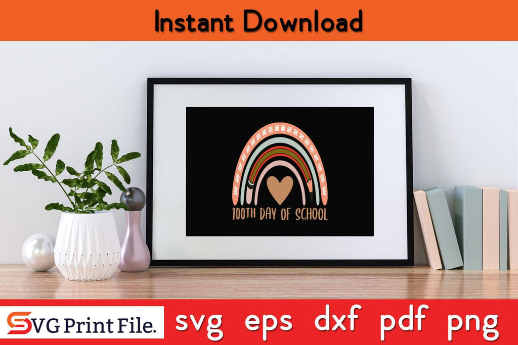 100th DAY OF SCHOOL Funny School SVG PNG Craft Cut File - So Fontsy