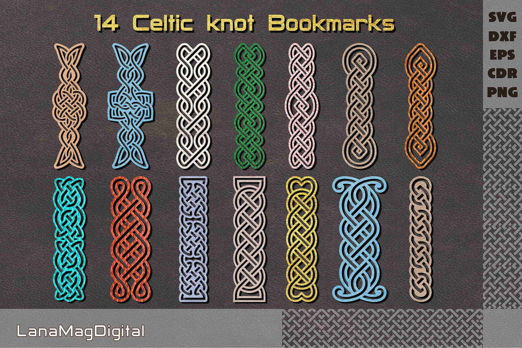 14 Celtic bookmarks svg Celtic knot svg Bookmarks bundle - So Fontsy