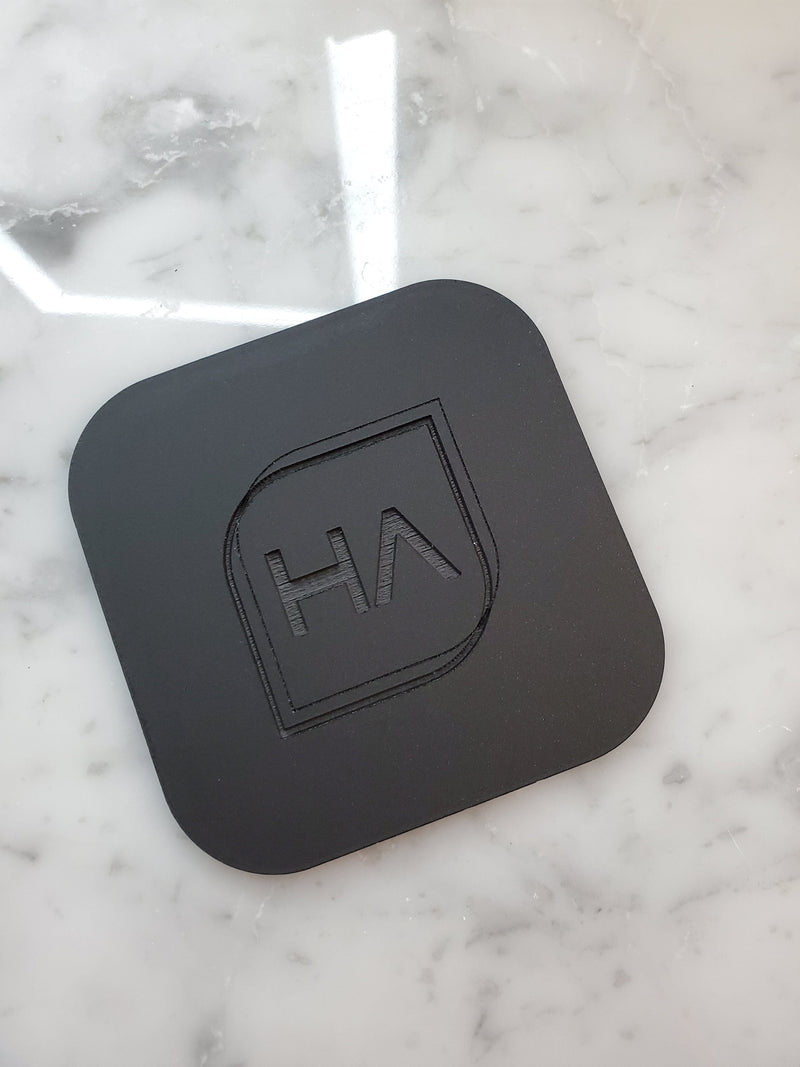 1/4in Black Matte One Side Shiny One Side Cast Acrylic Sheet - So Fontsy