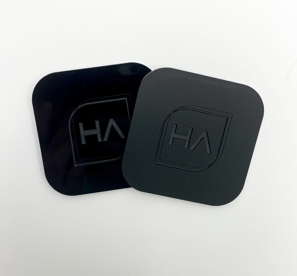 1/8in Black Matte One Side / Shiny One Side Cast Acrylic Sheet - So Fontsy