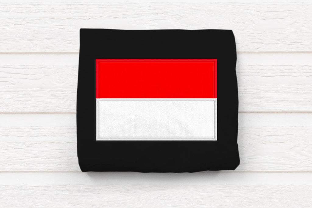 2 Color Horizontal Stripe Flag Applique Embroidery - So Fontsy