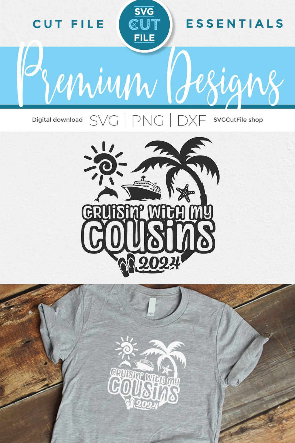 2024 Cousins Cruise svg - Cruisin with my Cousins svg vacation or Trip Design - So Fontsy