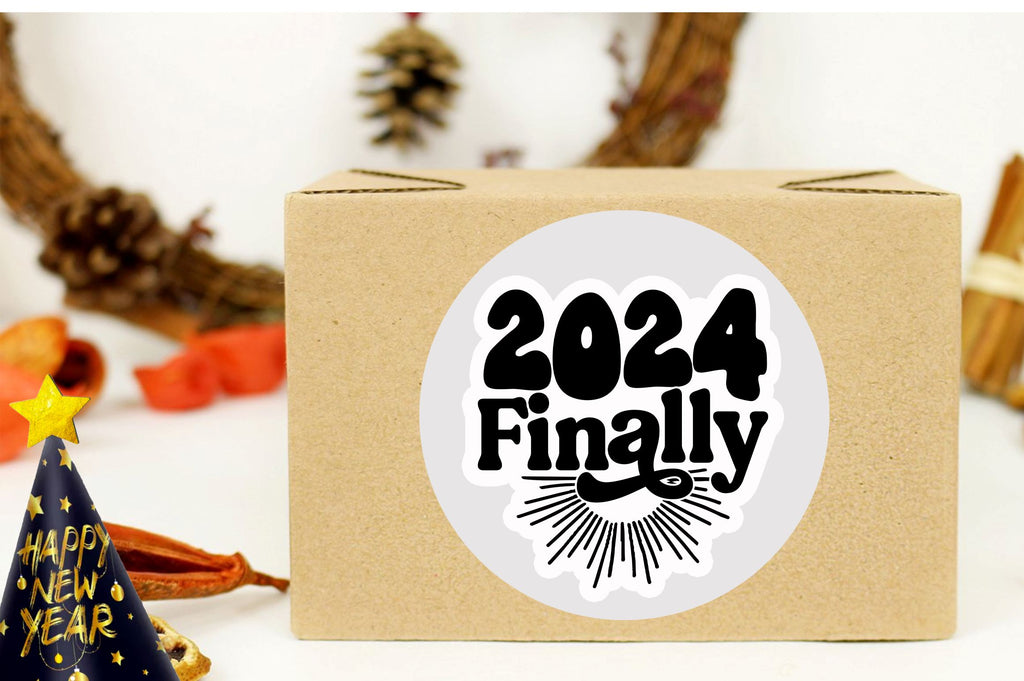 2024 finally Sticker Design - So Fontsy