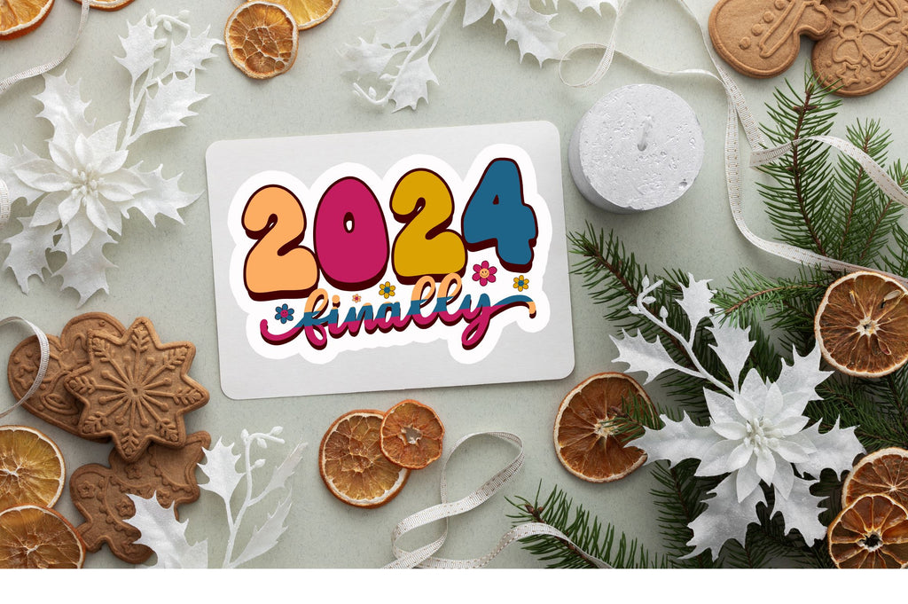2024 finally Sticker Design - So Fontsy