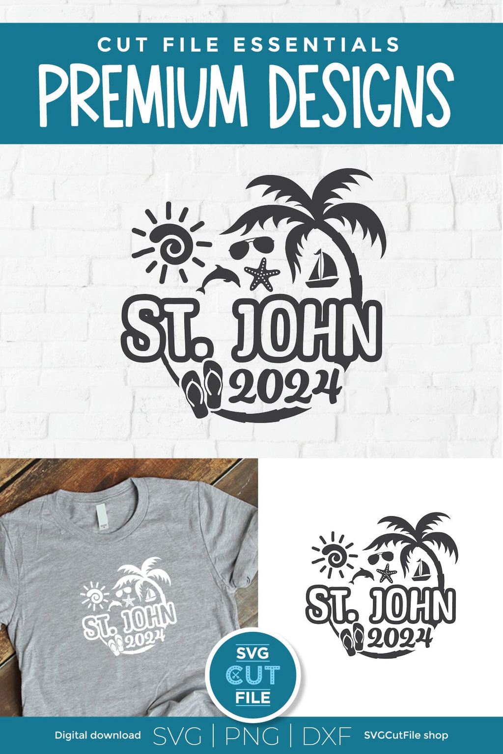 2024 St. John svg - Saint John Vacation or Trip Design - So Fontsy