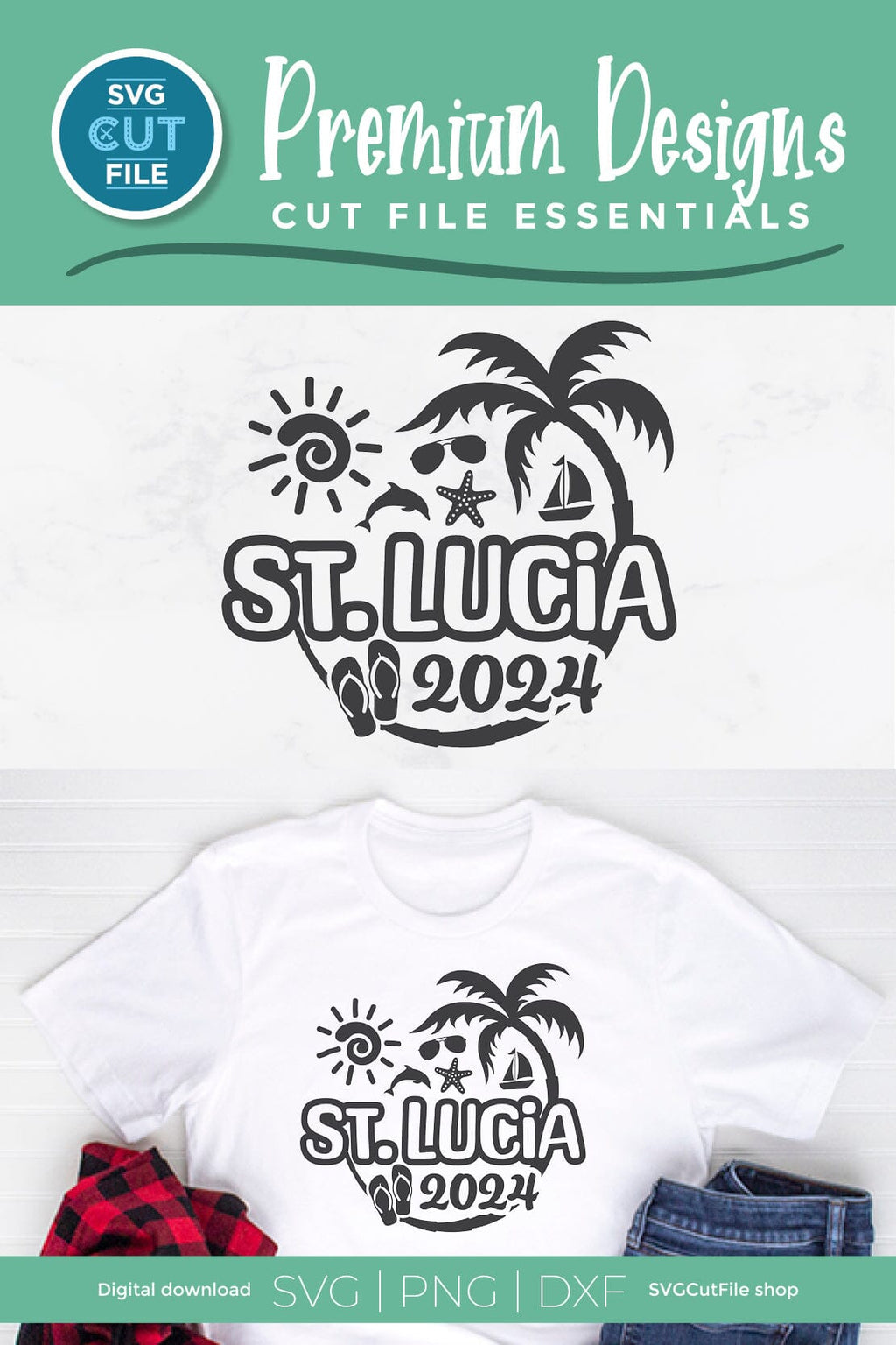 2024 St. Lucia svg - St. Lucia Vacation or Trip Design - So Fontsy