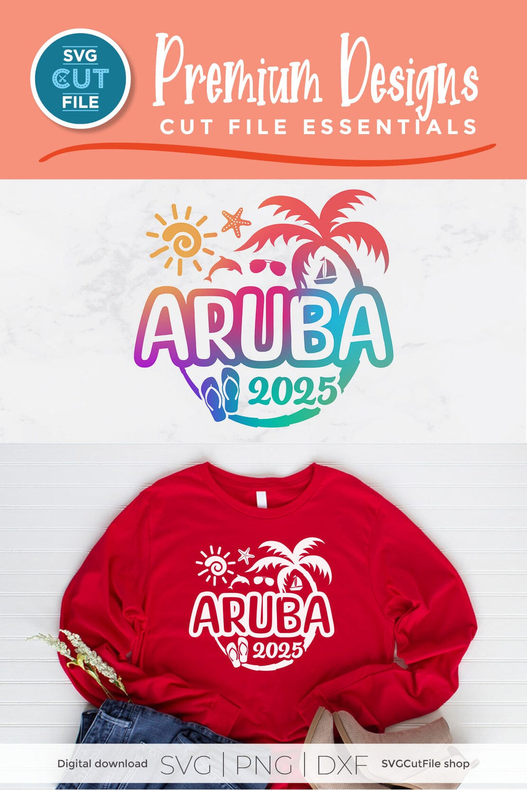 2025 Aruba svg - Aruba Vacation or Trip Design - So Fontsy