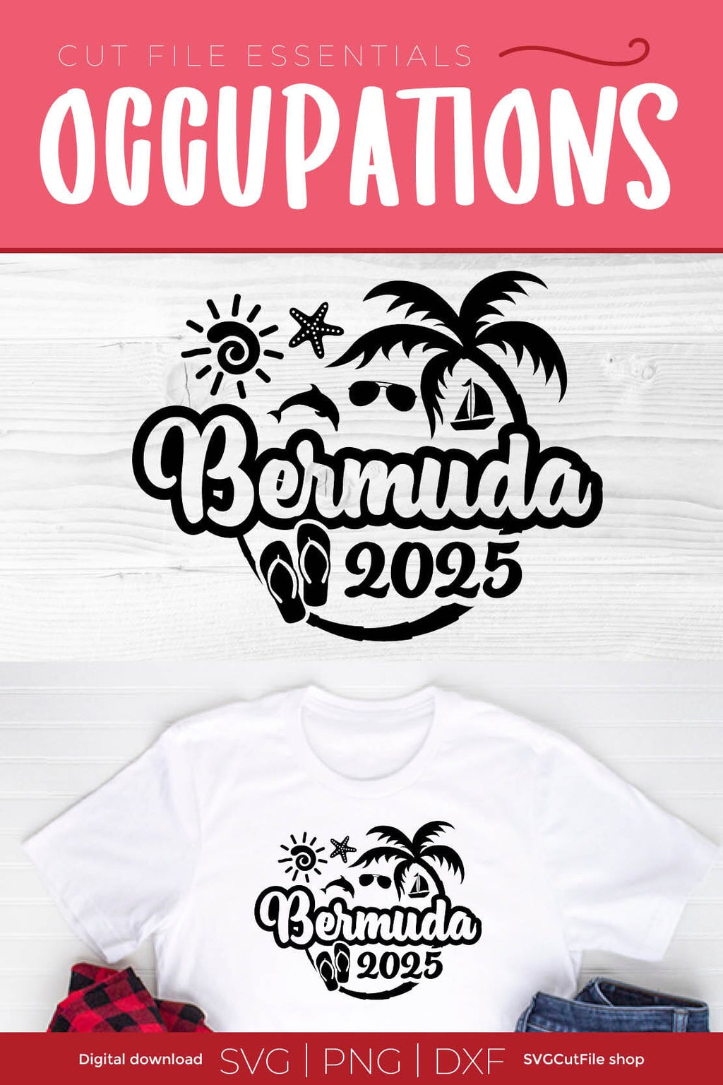 2025 Bermuda svg - Bermuda Vacation or Trip Design - So Fontsy