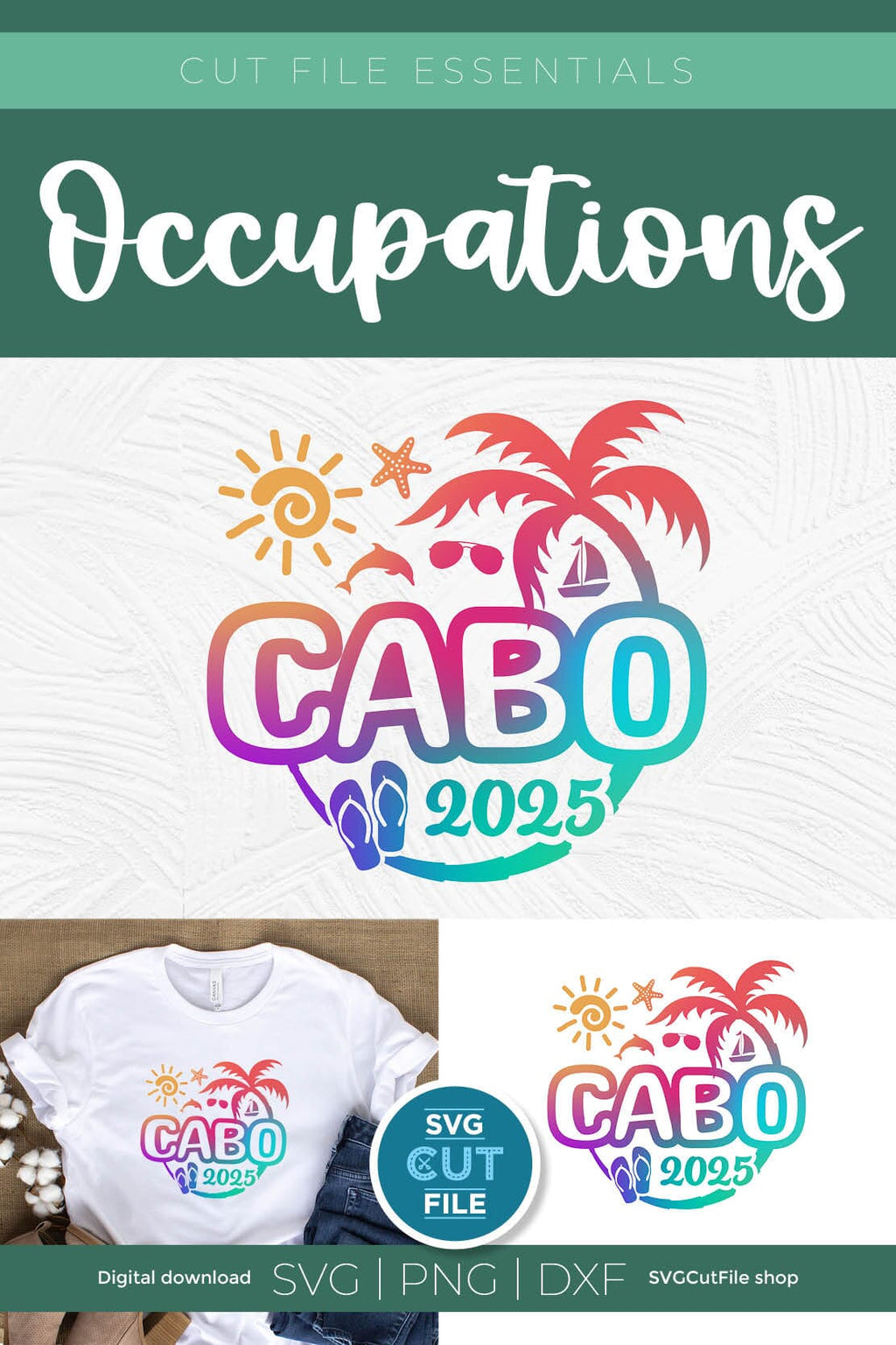 2025 Cabo svg - Cabo Mexico Vacation Trip Design - So Fontsy