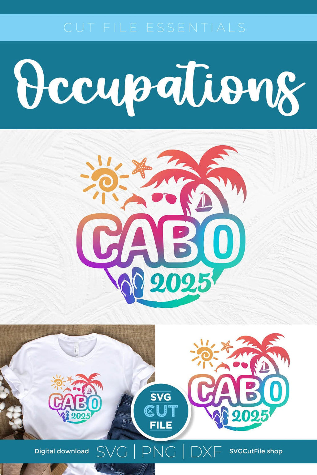 2025 Cabo svg - Cabo Mexico Vacation Trip Design - So Fontsy