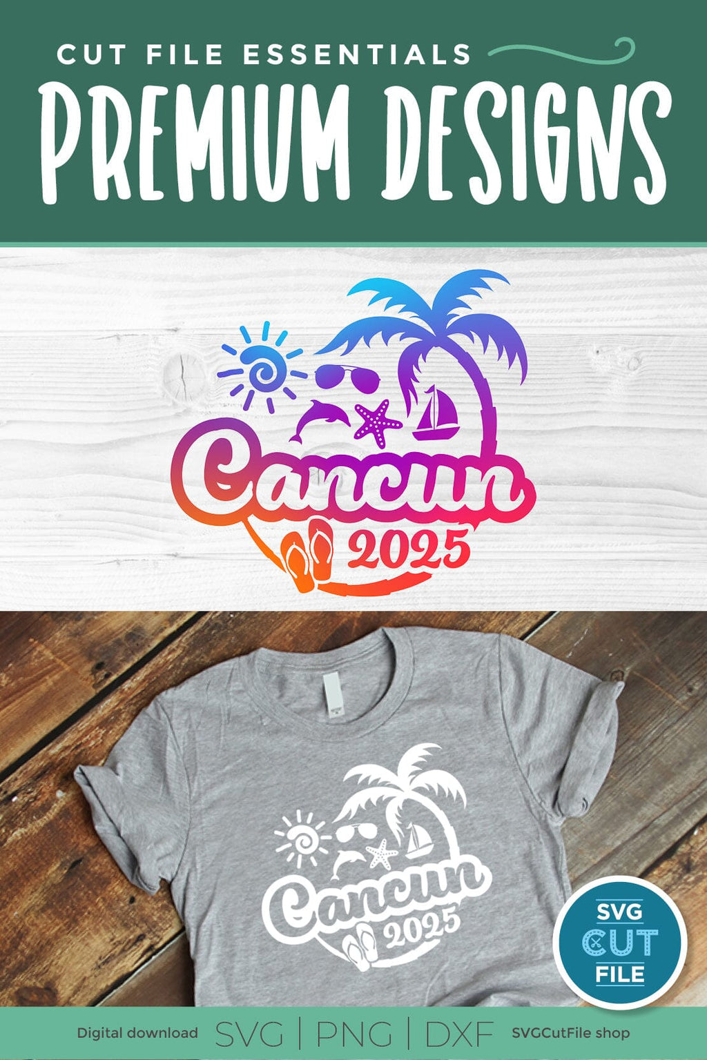 2025 Cancun svg - Cancun Mexico Vacation or Trip Design - So Fontsy