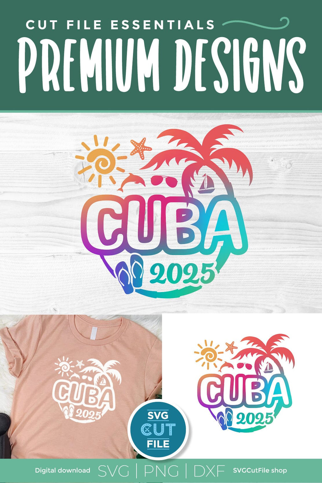 2025 Cuba svg - Cuba Caribbean Vacation or Trip Design - So Fontsy