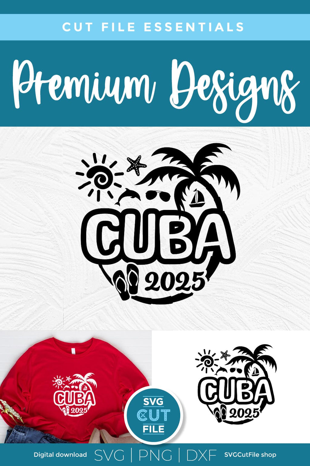 2025 Cuba svg - Cuba Caribbean Vacation or Trip Design - So Fontsy