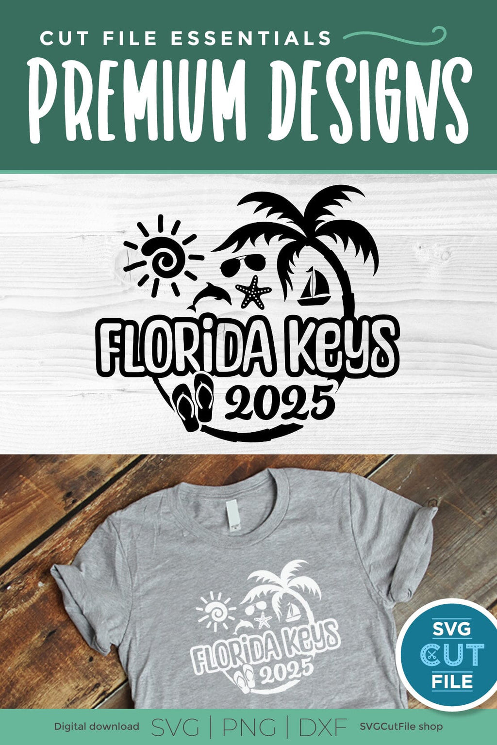2025 Florida Keys svg - 2025 Florida Vacation or Trip - So Fontsy