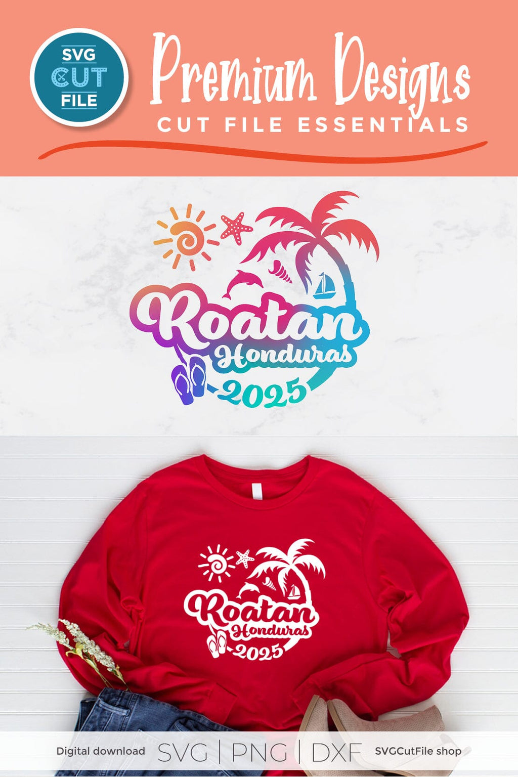 2025 Roatan svg - Roatan Honduras Vacation or Trip Design - So Fontsy