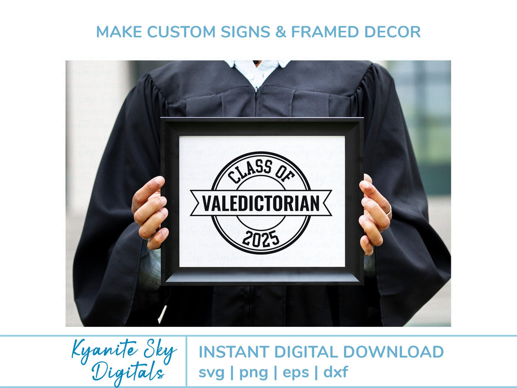 2025 Valedictorian SVG Bundle round seal graduation clipart - So Fontsy