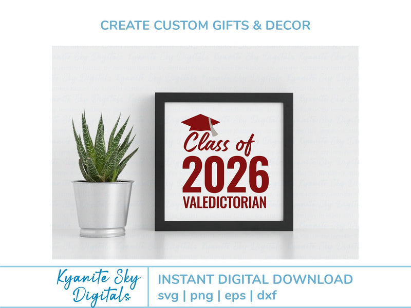2026 Graduation Valedictorian Salutatorian SVG Bundle vinyl cut files ...