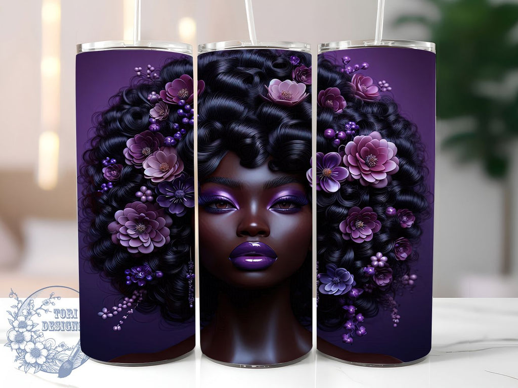 3D African American Queen Tumbler, African American, Melanin Queen ...