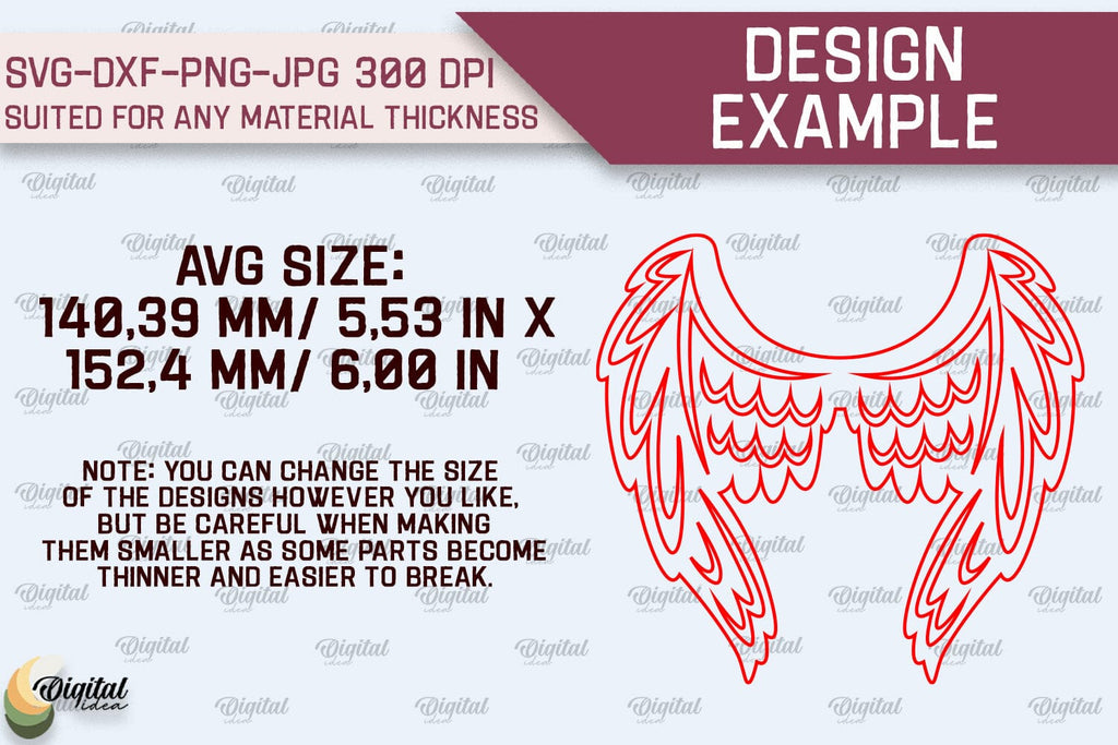 3D Angel Wings Paper Cut Bundle. Angel Wings Laser Cut - So Fontsy