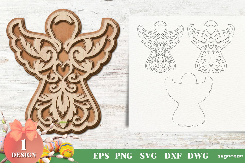 3D Angels Laser Cut Files - So Fontsy