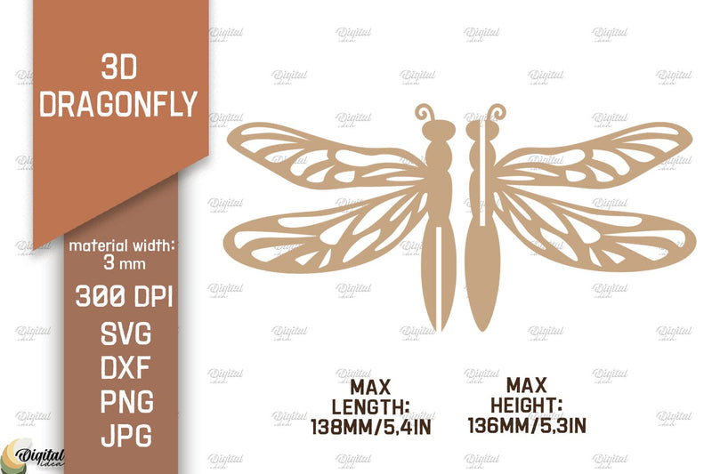 3D Butterflies And Dragonflies Laser Cut Bundle - So Fontsy