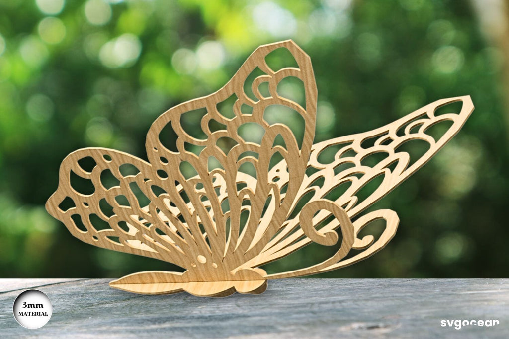 3D Butterflies Laser Cut Bundle - So Fontsy