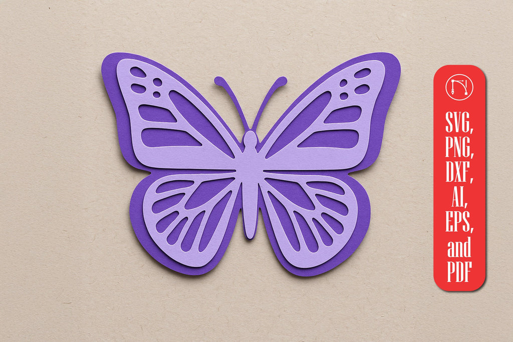 3D Butterfly Paper Cut SVG - So Fontsy