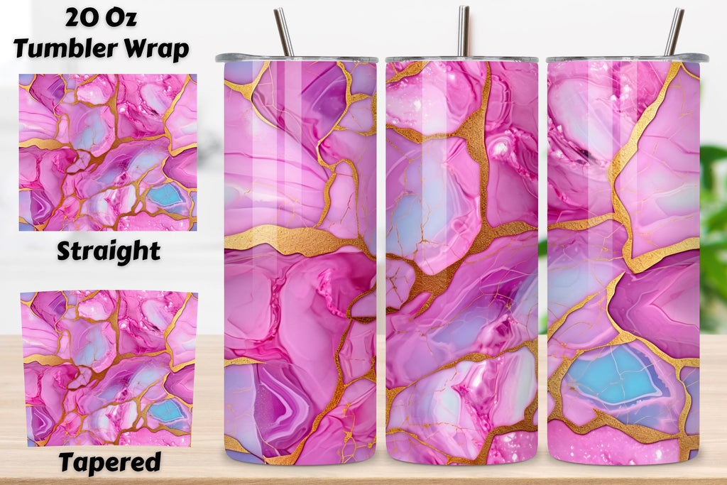 3D Gold Marble Tumbler Wrap | Seamless Tumbler Wrap - So Fontsy