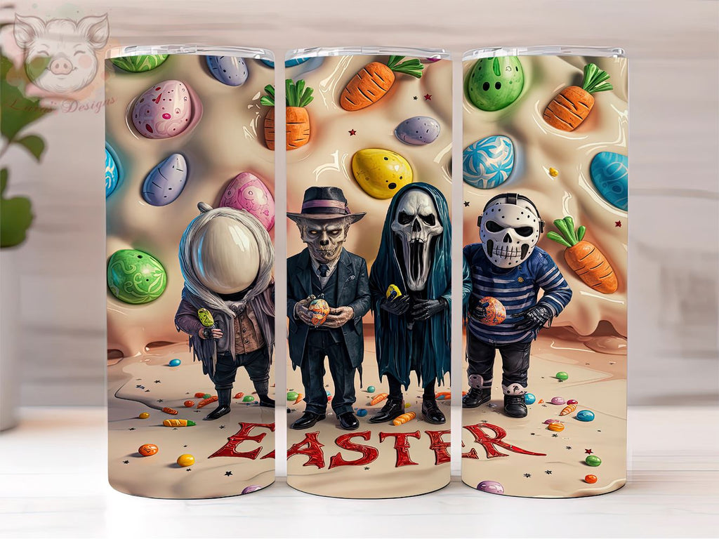 3D Inflated Easter Horror 20oz Tumbler Png, Straight & Tapered Tumbler ...