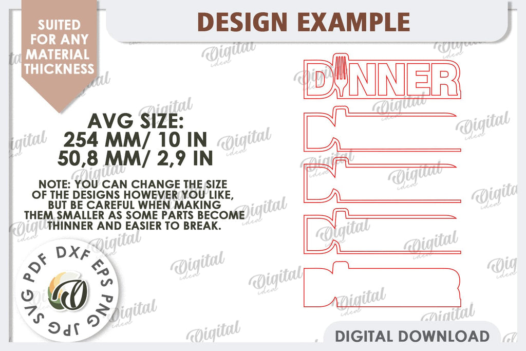 3D Kitchen Led Light Sign Laser Cut. Kitchen Decor SVG - So Fontsy