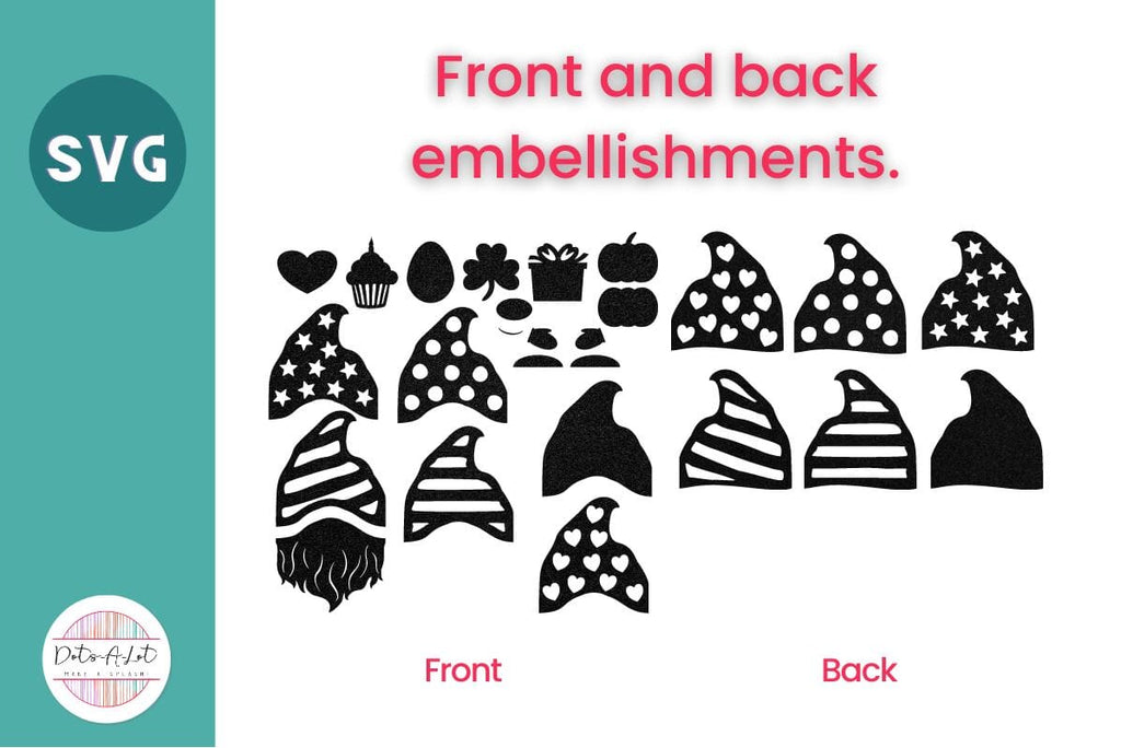 3D Layered Gnome Party Favor Box SVG Cut - So Fontsy