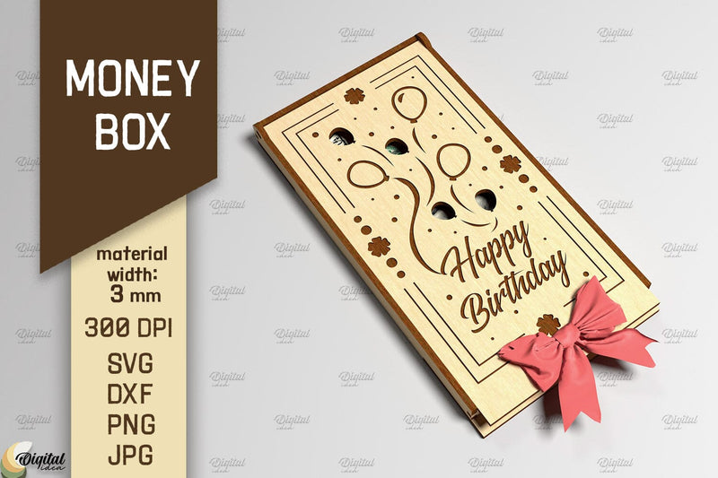 3D Money Box Bundle. Cash Gift Box Laser Cut. Money Holder SVG - So Fontsy