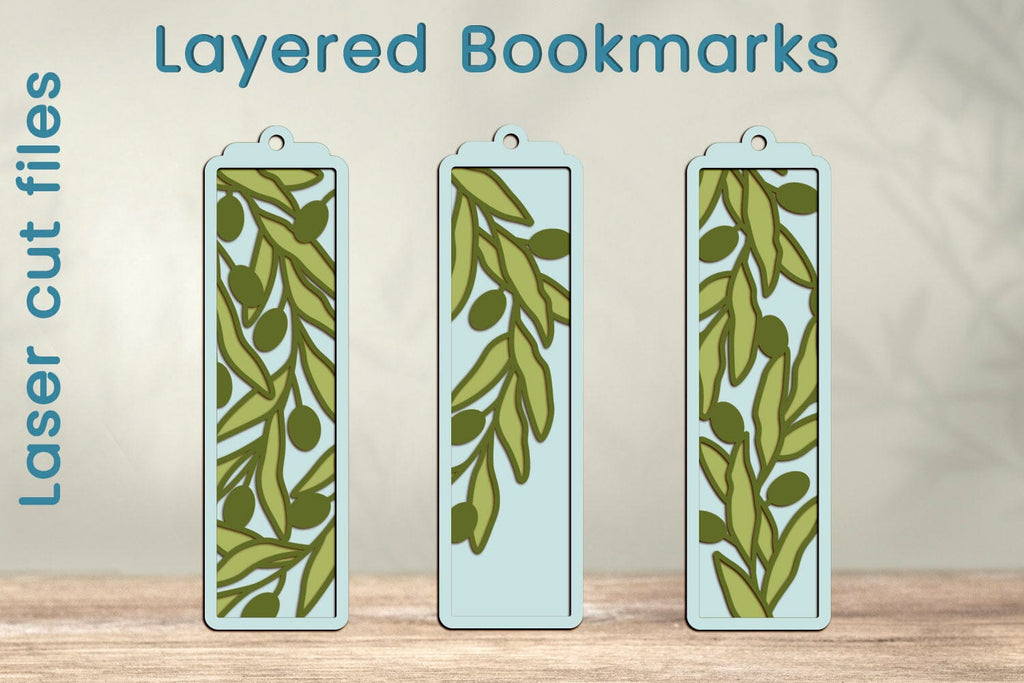3d Olive branch shadow box and bookmarks set svg, Layered papercut - So ...
