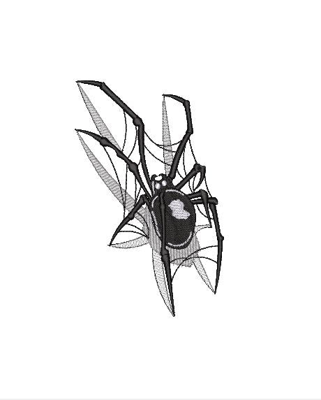 3D Spider Embroidery Design 4 Sizes - File formats in pes,dst,jef,xxx ...