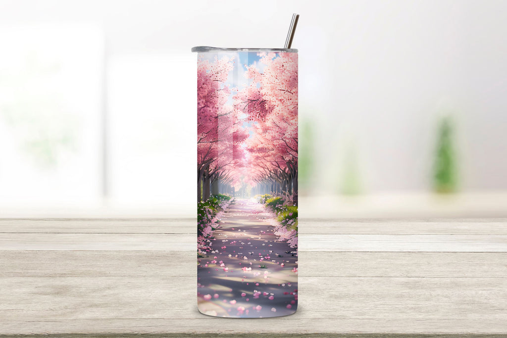 3D Spring Floral Seamless Tumbler Wrap, Seamless Blossom Avenue, Spring ...