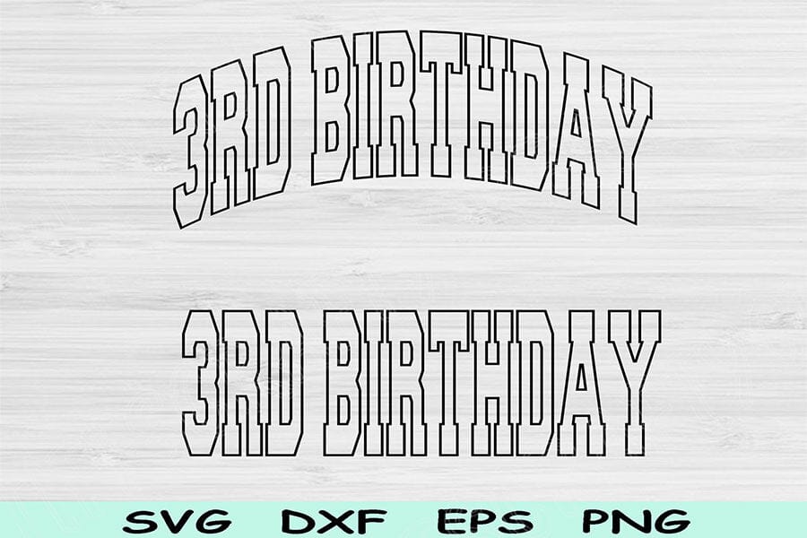 3rd Birthday Svg Dxf Png Cut Files, Third Birthday Svg, 3 Year Old Svg ...