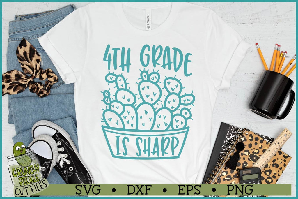 4th Grade is Sharp SVG File - So Fontsy