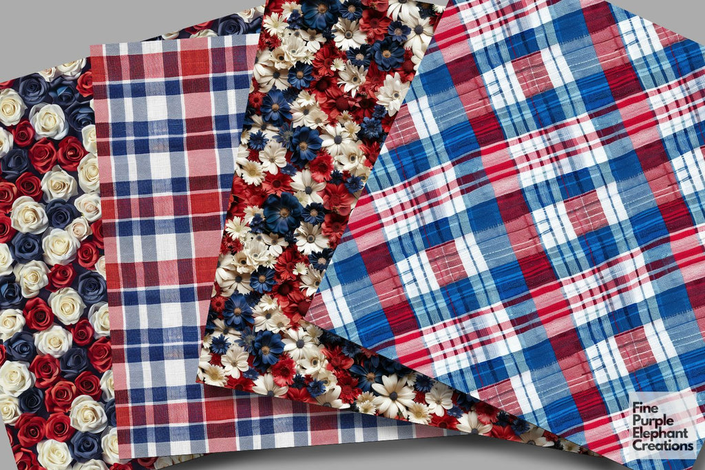 4th of July Texture Digital Paper - Patriotic American Independence ...