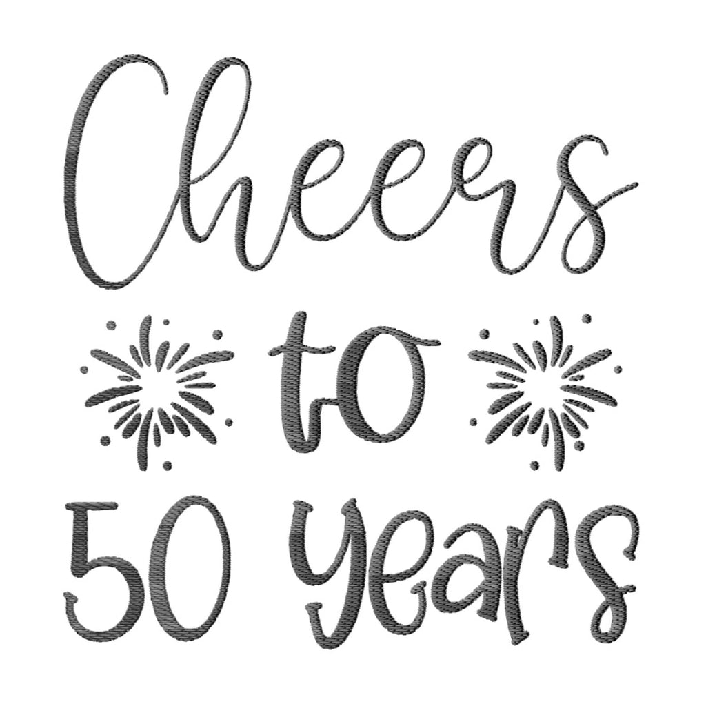 50th Birthday Embroidery Designs Bundle - 6 Designs, 50th Birthday ...