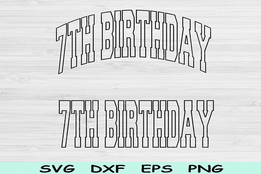 7th Birthday Svg Png Cut Files, Seventh Birthday Svg, 7 Year Old Svg ...